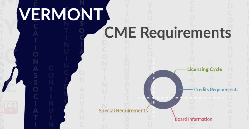 Vermont CME Requirements 2017 • CE App Blog